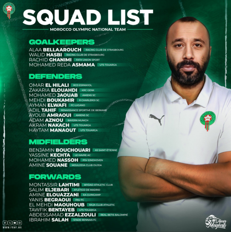 Omar El Hilali, convocado con la selección de Marruecos para los Juegos ...